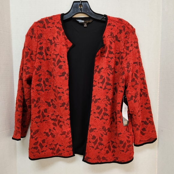 LuLaRoe | Jackets & Coats | Lularoe Stella Open Front Bolero Jacket Red ...